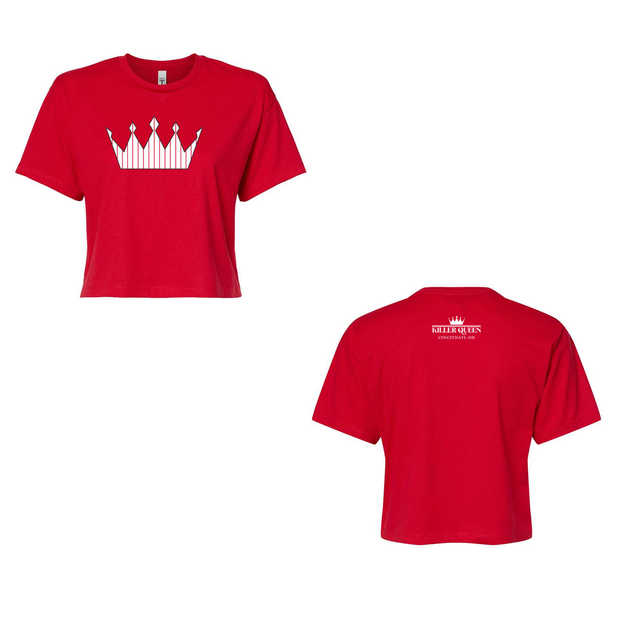 Killer Queen - Baseball Crown - Cropped Top Tee – directthreadstore